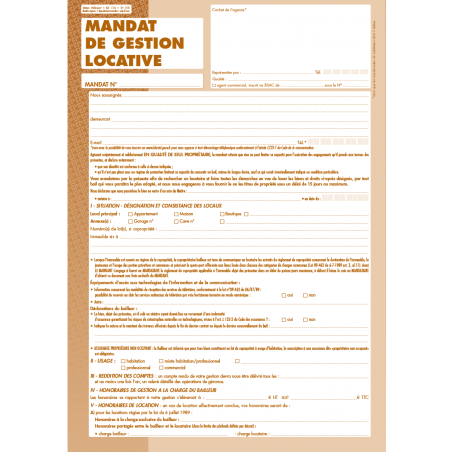 Mandat de gestion locative + DIP